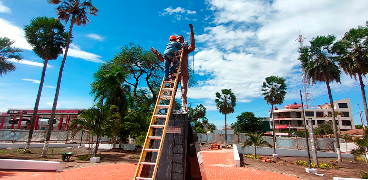 La rotonda norte presenta un 80% de avance en su remodelación