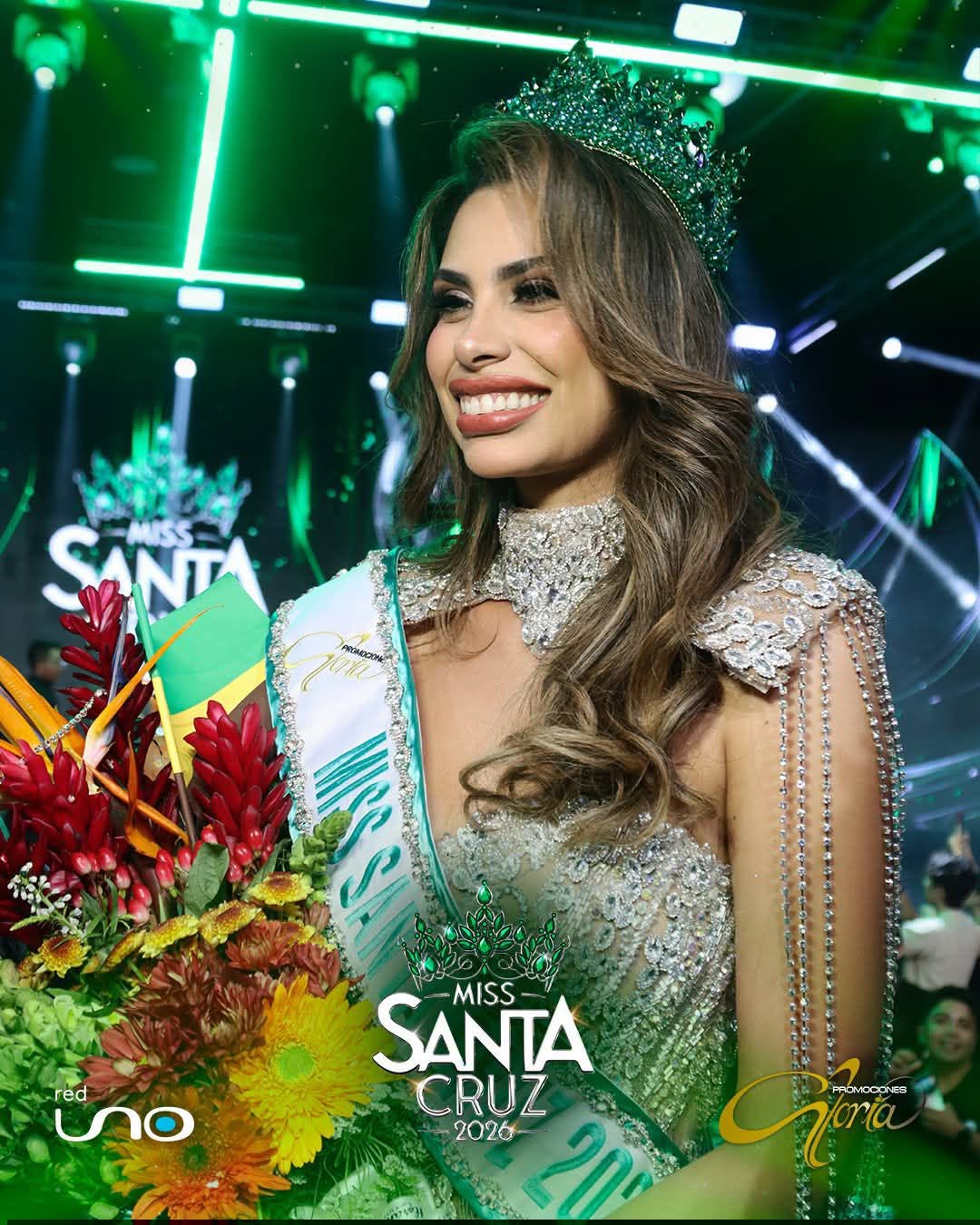La minereña Bianca Ruiz Añez conquistó la corona de Miss Santa Cruz 2026